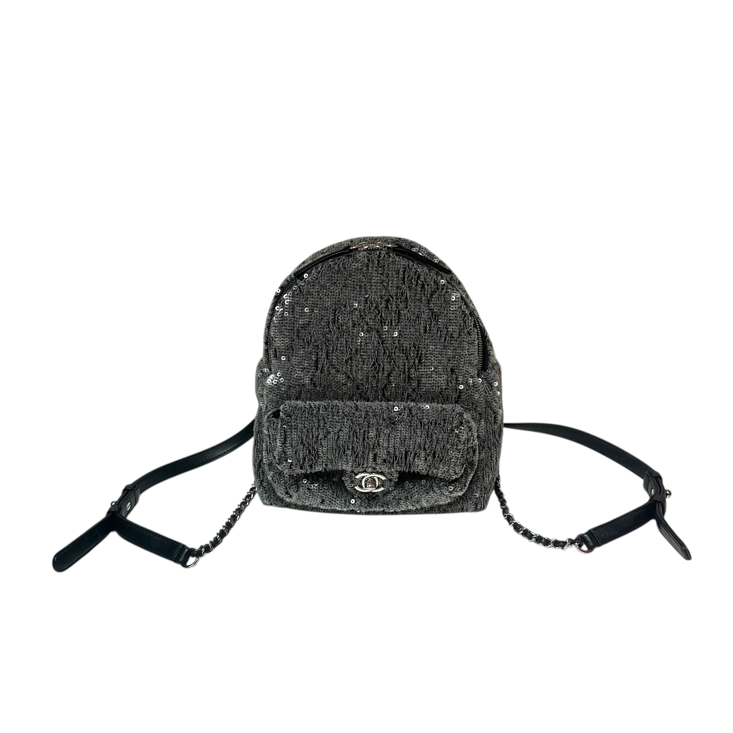 Shop Chanel Sequin Waterfall Backpack Handbag